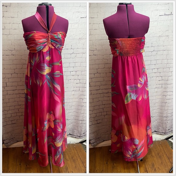 Boston Proper | Dresses | Boston Proper Pink Floral Maxi Dress | Poshmark